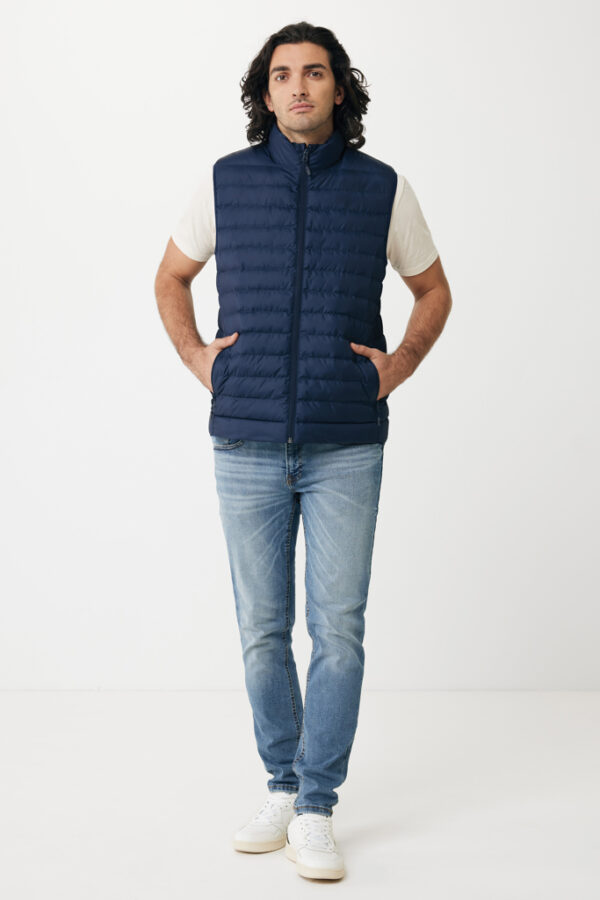 Meru men recycled polyester bodywarmer, navy - Iqoniq