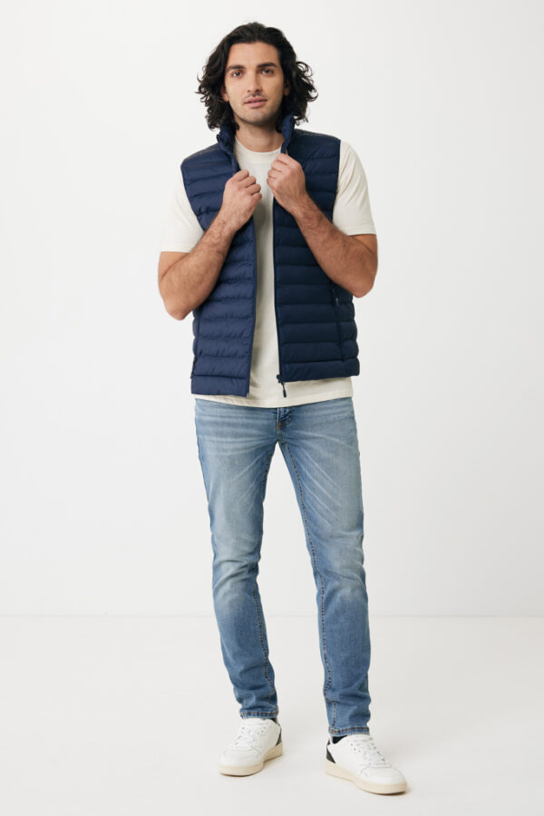 Meru men recycled polyester bodywarmer, navy - Iqoniq