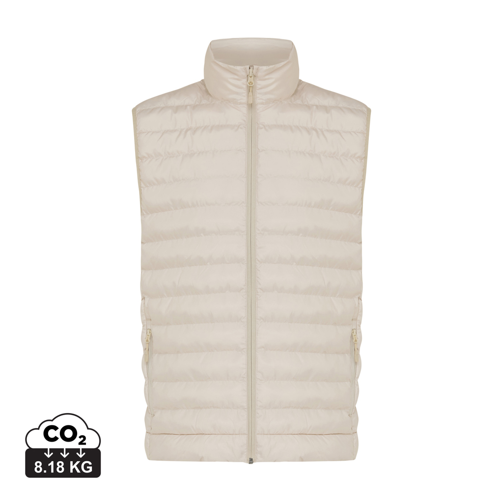 Meru men recycled polyester bodywarmer, beige - Iqoniq