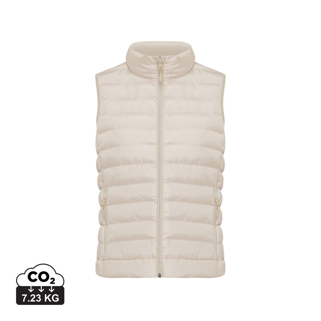 Meru women recycled polyester bodywarmer, beige - Iqoniq